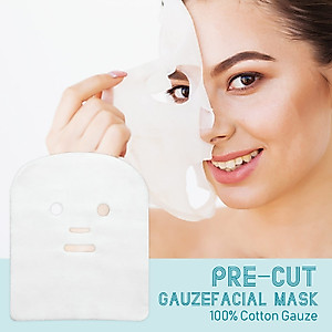 Maitys 150 Pieces Pre-cut Gauze Facial Cotton Beauty Gauze Skin Care Face for Facial Spa,High frequency