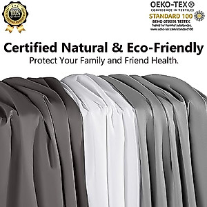 Shilucheng 100% Cotton King Size Sheets - 600 Thread Count, Cooling Luxury 100% Egyptian Cotton Bed Sheets, 16" Deep Pocket - Soft Smooth and Wrinkle Free - 4 Piece (White, King)