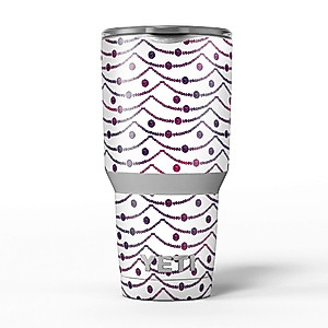 Design Skinz Polka Dot Powerlines with Mini Hearts - Skin Decal Vinyl Wrap Kit Compatible with The Yeti Rambler Cooler Tumbler Cups