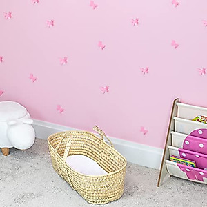 Baby Wicker Moses Basket, Natural Look Baby Basket - Baby Carrier with Mattress and Sheet