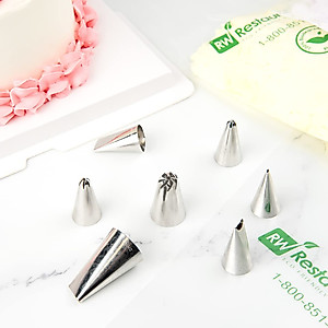 Restaurantware Pastry Tek Piping Tip 1 Reusable Drop Flower Icing Tip - #108 Dent-Resistant Stainless Steel Pastry Tip Dishwasher-Safe Decorate Cupcakes Cakes or Cookies