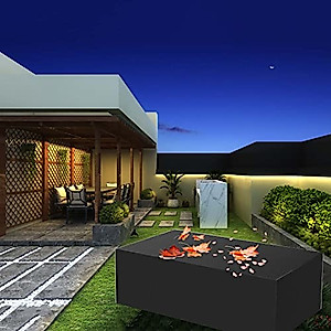 YSUEFIJO Patio Furniture Cover Waterproof 24x24x24in, Rectangular/Square Patio Table Cover, Heavy Duty 420D Garden Furniture Covers, Outdoor Table and Chair Set Covers, for Rectangular Dining Table