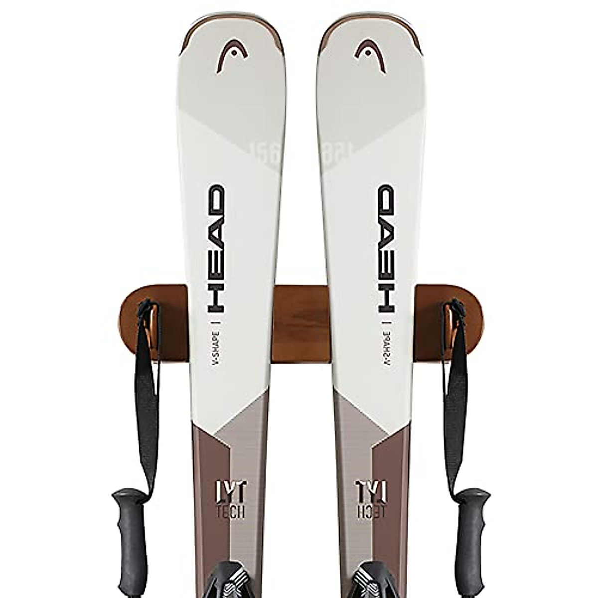 Jeereal Ski Wall Display Rack,Wall Ski Rack Ski Rack for Garage Wall , Timber Wall Mounted Ski Rack Skis Storage