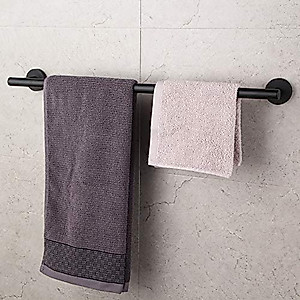 GERZWY Bathroom Towel Bar 30" Stainless Steel Towel Bar Matte Black Contemporary Style Wall Mount for Bath Kitchen AG1101C75-BK