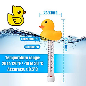 Pool Thermometer, Floating Swimming Pool Thermometer, Pool Accessories, Aquarium Thermometer for Outdoor & Indoor Swimming Pools Spas Hot Tubs Aquarium by AikTryee
