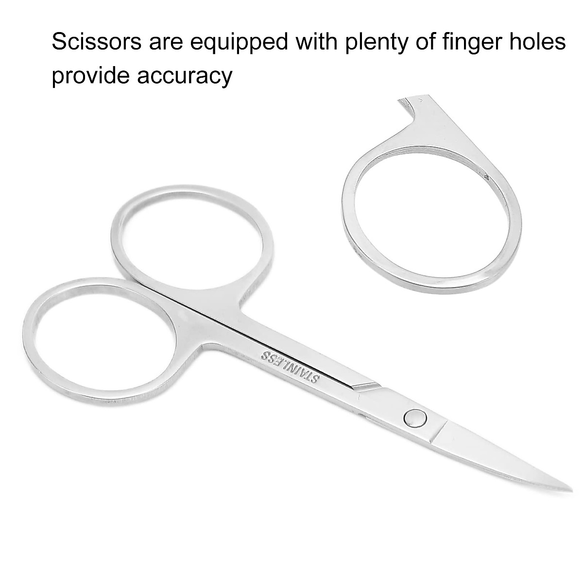 Hair Cutting Scissors Facial Nose Ear Hair Grooming Scissors Hair Removal Scissor Hair Clippers, Eyebrow Eyelash Trimming Scissors Men's Beard Mustache Care