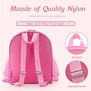 HICCUPfish Cute Ballet Dance Bag Princess Backpack Pink Shoulder Bag Girls (Tutu shoes)