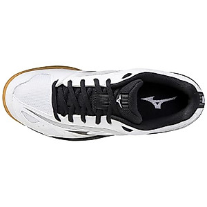 Mizuno Womens Cyclone Speed 3 Junior Shoe - White-Black, White/Black, 3 Big Kid US