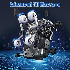 Kollecktiv AI Voice Massage Chair, Full Body Zero Gravity SL-Track Shiatsu Massage Recliner Chair with Heat Body Scan, for Dad, Husband (Black)