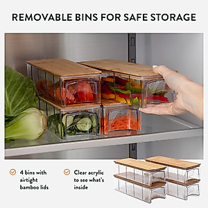 Chopping Board with Storage and Food Prep Station - Meal Prep Station, Bamboo Cutting Board with Juice Grooves, Four Containers & Assorted Graters