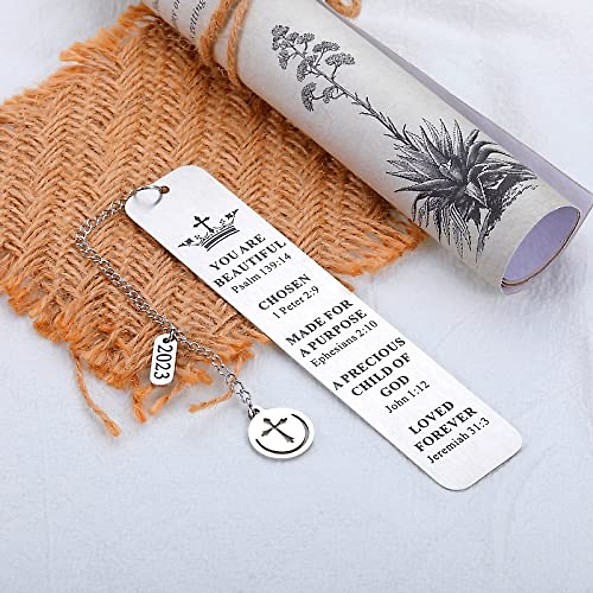 Inspirational Christian Gifts for Women Bible Verse Bookmark for Teen Kid Girl Catholic Daughter Graduation Gift for Her Birthday Gift for Female Friend Sister Book Lover Baptism Religious Church Gift