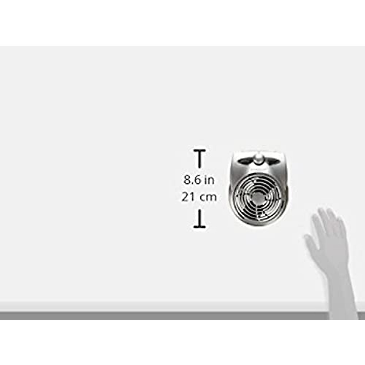 Cool Pup Crate Fan, 8x6.25x2.5” in Size – Quiet Battery Fan Keeps Dogs & Cats Cool with Built-in Thermometer, Silver