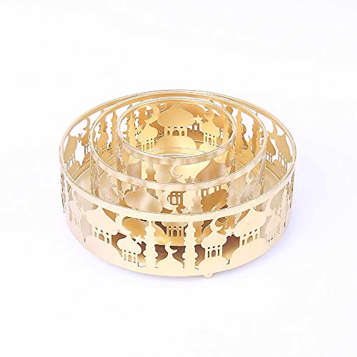 Crazy Night Islam Eid Mubarak Pendant DIY Castle Three-piece set Tray Ramadan Activities Party Decoration Food Storage Container