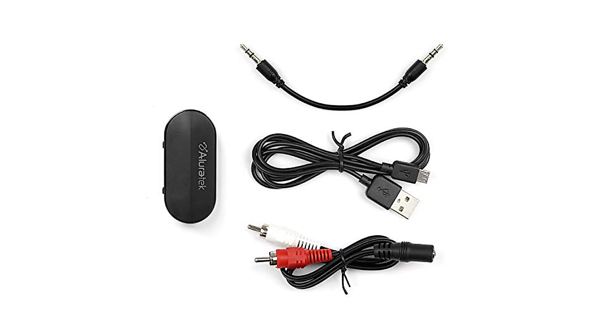 Aluratek Bluetooth Audio Transmitter: 50ft Range, 10 Hrs