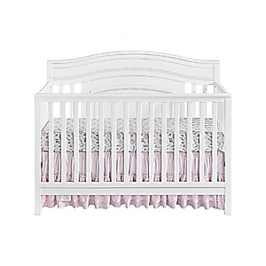 Oxford Baby Briella 4-in-1 Convertible Crib, White, GreenGuard Gold Certified