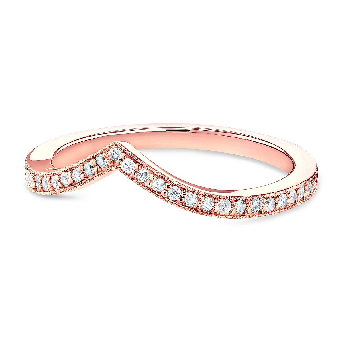 Kobelli V-Shaped Diamond Band - white-gold / 6.5