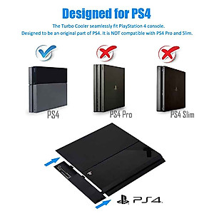 ElecGear Auto Cooling Fan for PS4, External USB Cooler Automatic Temperature Sensor Controlled Radiator Heat Exhaust Works with Playstation 4 CUH-1xxx
