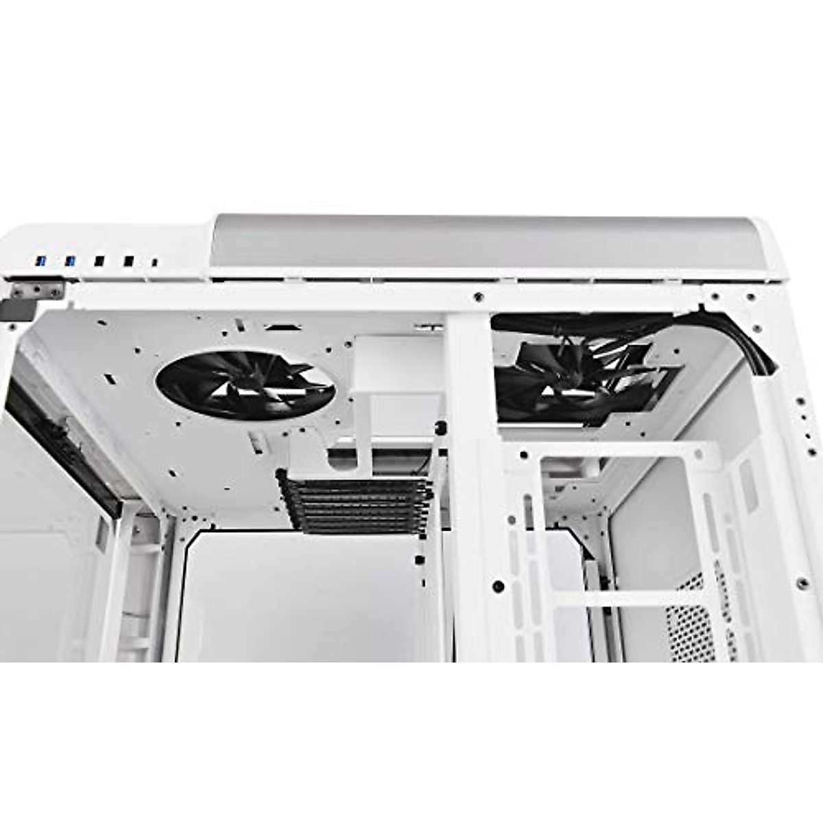 Thermaltake Level 20 HT Snow Edition 4 Tempered Glass Type-C Fully Modular E-ATX Full Tower Computer Chassis with 2 140mm Top Fan Pre-Installed CA-1P6-00F6WN-00