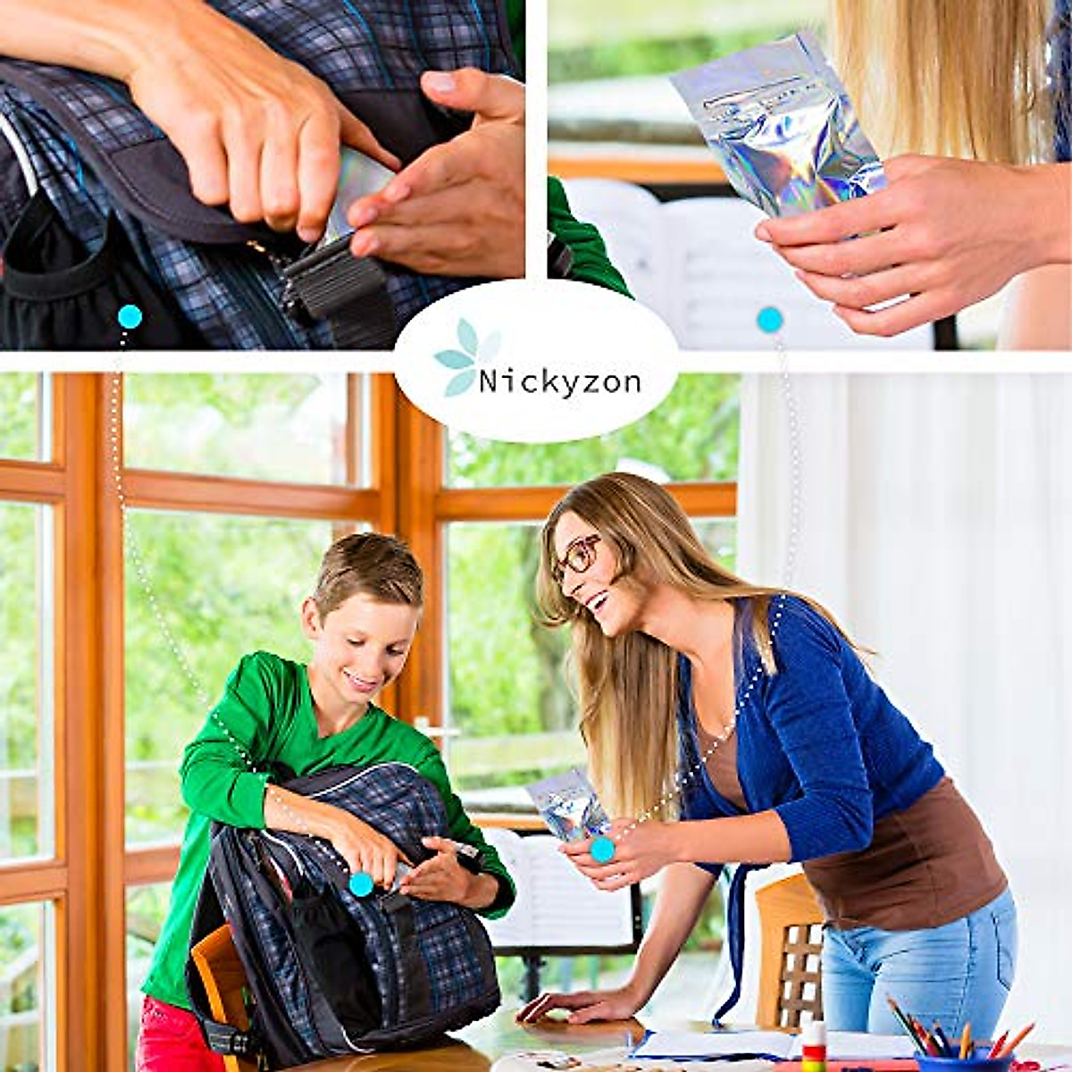 120 pcs Holographic Mylar Resealable Bags for Packaging - 3.5x5.1" Edible Smell Proof Ziplock Baggies for Party Favor Food Storage - 3.5g Small Sealable Foil Pouch for Candy, Lip Gloss, Lash, Jewelry