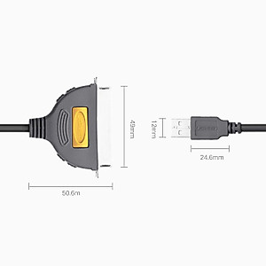 UGREEN 10FT USB to Parallel Port Printer Cable, CN36 Printer Cable Adapter IEEE1284 for Old Printer, Centronics Parallel Converter with Fast Transmission