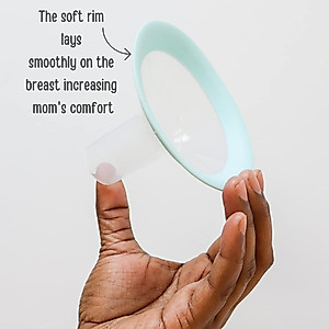 Zomee Flex Breast Nipple Shield Latch Assistance Inverted or Flat- Comfortable & Soft for Easy Pumping Use for Z1 Z2 Breast Pump (28 mm) 2 Pack