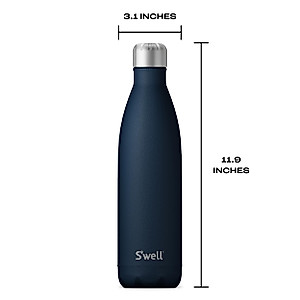 S'well Stainless Steel Water Bottle, 25oz, Azurite, Triple Layered Vacuum Insulated Containers Keeps Drinks Cold for 48 Hours and Hot for 24, BPA Free, Perfect for On the Go