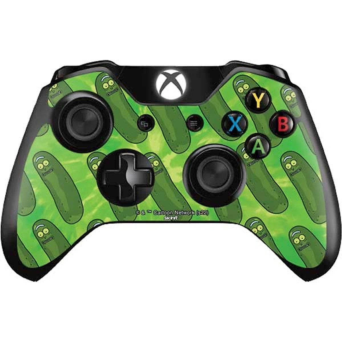 Skinit Decal Gaming Skin Compatible with Xbox One Controller - Officially Licensed Warner Bros Pickle Rick Pattern Design