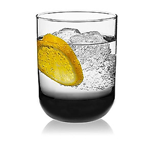 Libbey Polaris 16-Piece Tumbler and Rocks Glass Set, Smoke