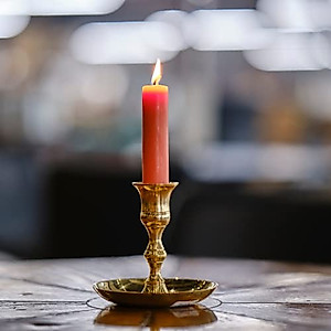 Bluecorn Beeswax 100% Pure Beeswax Taper Candles, Pair (2 Candles) (Raw, 8")