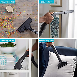 Simplicity Vacuums Jill Canister Vacuum Cleaner, Hardwood Floor Vacuum with Dual-Certified HEPA Vacuum Filter and Bag, Small and Compact Stair Vacuum, Jill.12