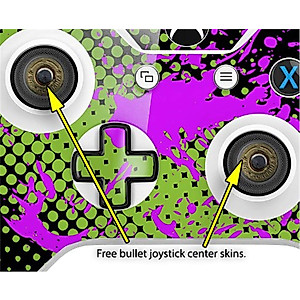 WraptorSkinz Decal Vinyl Skin Wrap compatible with XBOX One S/X Controller - Halftone Splatter Hot Pink Green (CONTROLLER NOT INCLUDED)