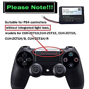 ACCTN 3.7v 1800mAh Replacement Battery for Sony DualShock 4 CUH-zct1u Cuh-zct1e PS4 Controller Battery Upgrade - 2 Pack