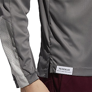 adidas Mens Long Sleeve 1/4 Zip Knit Grey Size Large