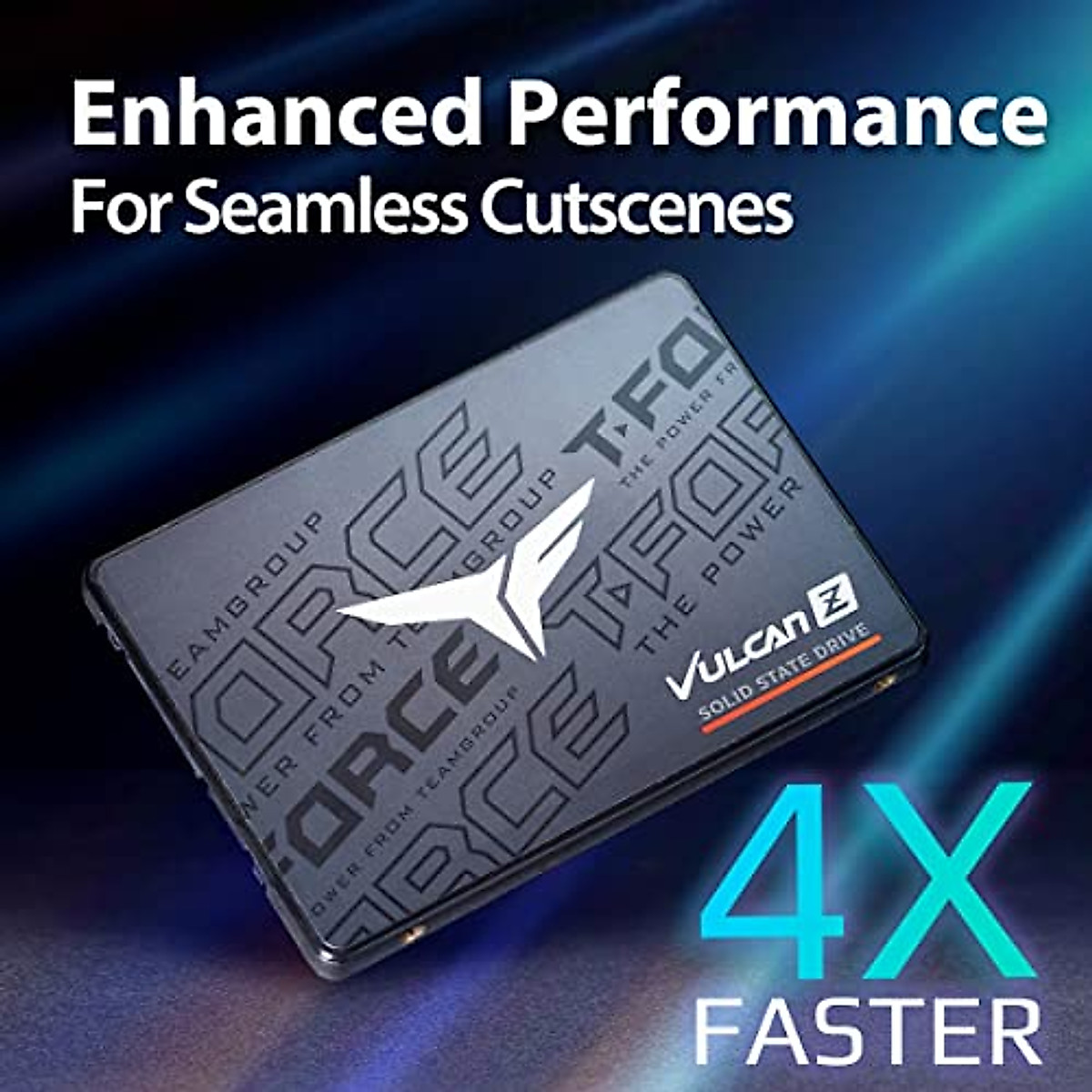 TEAMGROUP T-Force Vulcan Z 480GB SLC Cache 3D NAND TLC 2.5 Inch SATA III Internal Solid State Drive SSD (R/W Speed up to 540/470 MB/s) T253TZ480G0C101