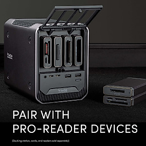 SanDisk Professional - PRO-Dock 4; 4-Bay Reader Docking Station - (1x) USB-C (USB 3.2 Gen 1) Port - SDPD14F-0000-NBAAD, Gray