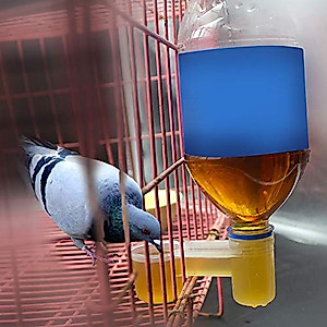 10PCS Bird Water Drinker Cup, Plastic Water Feeder Drinking Bowl for Birds Pigeons Parrots