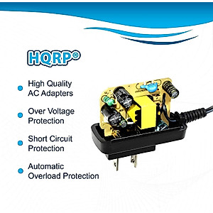 HQRP AC Adapter Compatible with Wahl 9864 79600-2101 97581-1105 9818 9818L 9854-600 9867-300 9876L 9880-100 9880L Trimmer Charger Power Supply Cord + Euro Plug Adapter