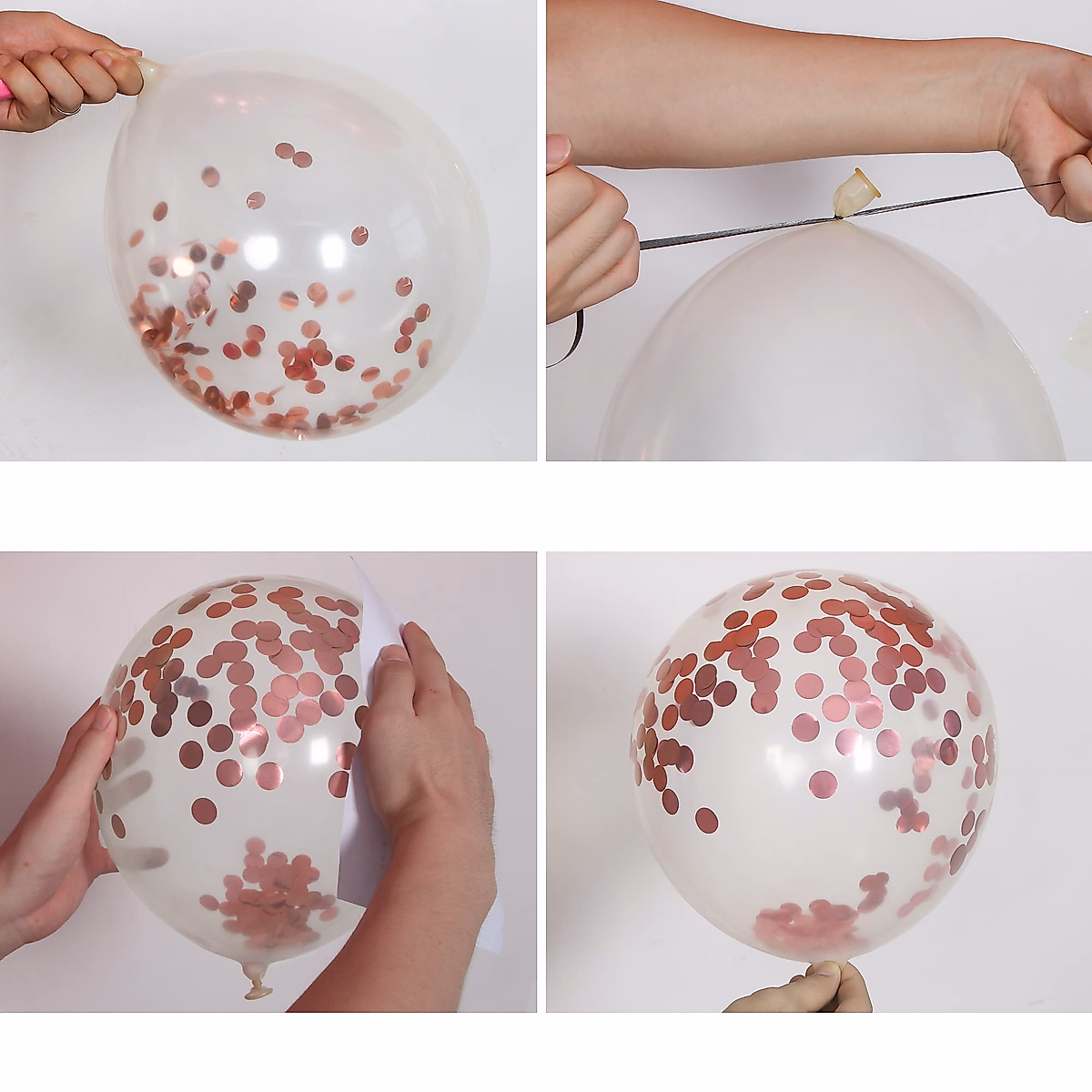 EFAILY Bachelorette Party Decorations - Rose Gold Bridal Shower Party Decor and Supplies Kit Bride To Be Sash, Veil, Temporary Tattoos, Confetti Balloons Pack Fringe Curtain.