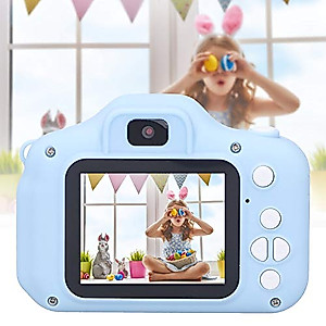 Jopwkuin Children Camera, Easy to Operate Video Recording Camera Toy with Lanyard for Outdoor for Children(Blue)