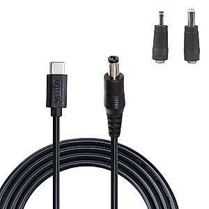 KUNCAN USB-C to DC 12V Power Cable - 12 Volt USB-PD to DC 5.5 x 2.1mm (Max 36W 12V3A), Type-C Male to DC 12V Power Cable for Router, CCTV, Other 12V Devices
