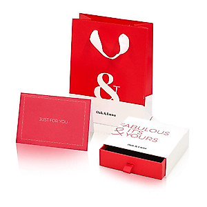 Oak&Luna - Personalized Inez Initial Necklace With Up to 8 Initials - Dainty Jewelry for Her, Woman - Custom Designer Gift for Mother's Day, Birhday, Christmas - Gemstone & Diamond Option (14k Yellow Gold, No Gemstone)