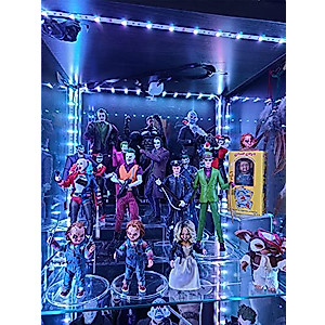ANDGOO 2 Sets Large Acrylic Risers, Clear Rectangular Showcase Collectibles Display Shelf, Retail Desktop Display Stand for Organize and Decoration