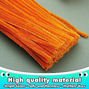 LUNARM 300 PCS Pipe Cleaners, Pipe Cleaners Crafts with Scissors Chenille Stems for Art and Craft Projects, Pipe Cleaners Chenille Stems Creative DIY Decorations (Yellow)