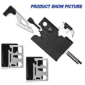 18 in 1 Credit Card Tool Survival Multitool Pocket Tool Set,2 pieces11-in-1 Survival Credit Card Multitool Gift For Men Multipurpose Tactical Wallet Tool,Best gift for men.