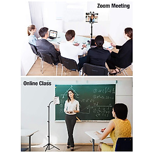 elitehood Tablet Stand Holder, Flexible Gooseneck iPad Tripod Stand Holder for floor, 67’’ Height Adjustable iPad Mount & Cell Phone Holder for 4.7"-12.9" iPhone, iPad Mini Air Pro 11/12.9, Galaxy Tab