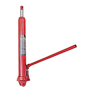 BIG RED T30806 Torin Hydraulic Long Ram Jack with Single Piston Pump and Clevis Base (Fits: Garage/Shop Cranes, Engine Hoists, and More): 8 Ton (16,000 lb) Capacity, Red