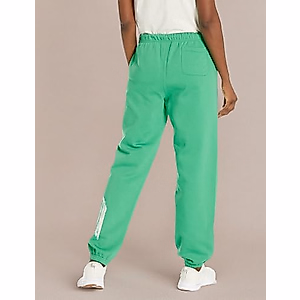 Champion Oversized Women’s, Comfortable, Midweight Sweatpants, 30”, Green Crisp, Large