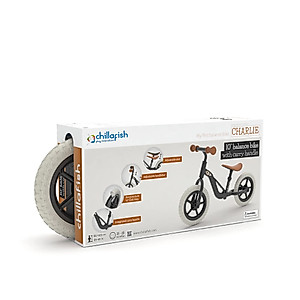 Chillafish Charlie Lightweight Toddler Balance Bike, Balance Trainer for Children 18-48 Months, Learn to Ride with 10-Inch No-Puncture Tires, Adjustable Seat and Carry Handle, Pink