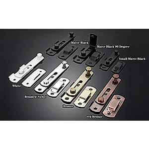 INIRET 2 Packs Barn Door Latches，3.93” x 2.75” Matte Black Stainless Steel barn gate flip Door Latch Bi-fold Door Lock,Sliding Door Antique Lock Gate Latches Wine Cabinet Closet Door Latches