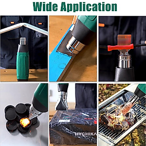 HYCHIKA Heat Gun, 1800W Hot Air Gun Kit with 6 Nozzles 140℉-1112℉ Fast Heating Variable Temp Control, Heat Gun for Crafting, Soldering, Shrink Tubing, Shrink Wrap